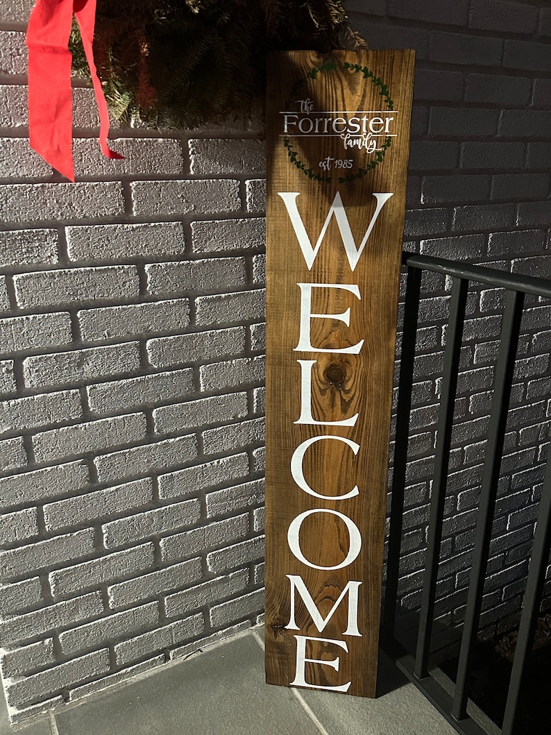 Welcome Porch Sign | Front Porch Sign | Welcome | Personalized | Wooden ...