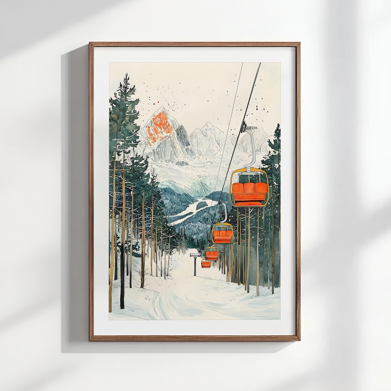 Gondola Lift Poster - Etsy