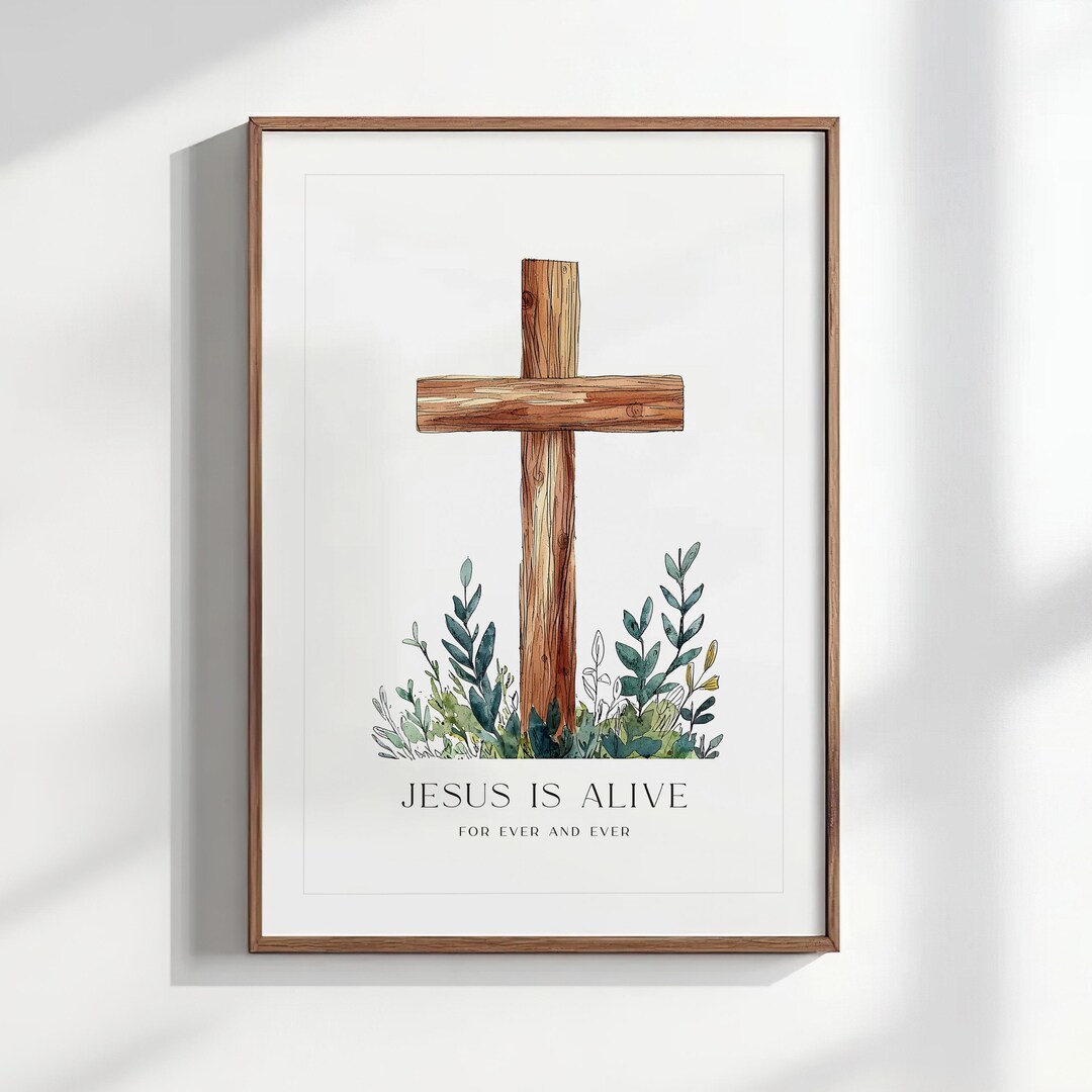 Jesus is Alive - Christian Easter Poster - Inspirational Scripture Wall ...