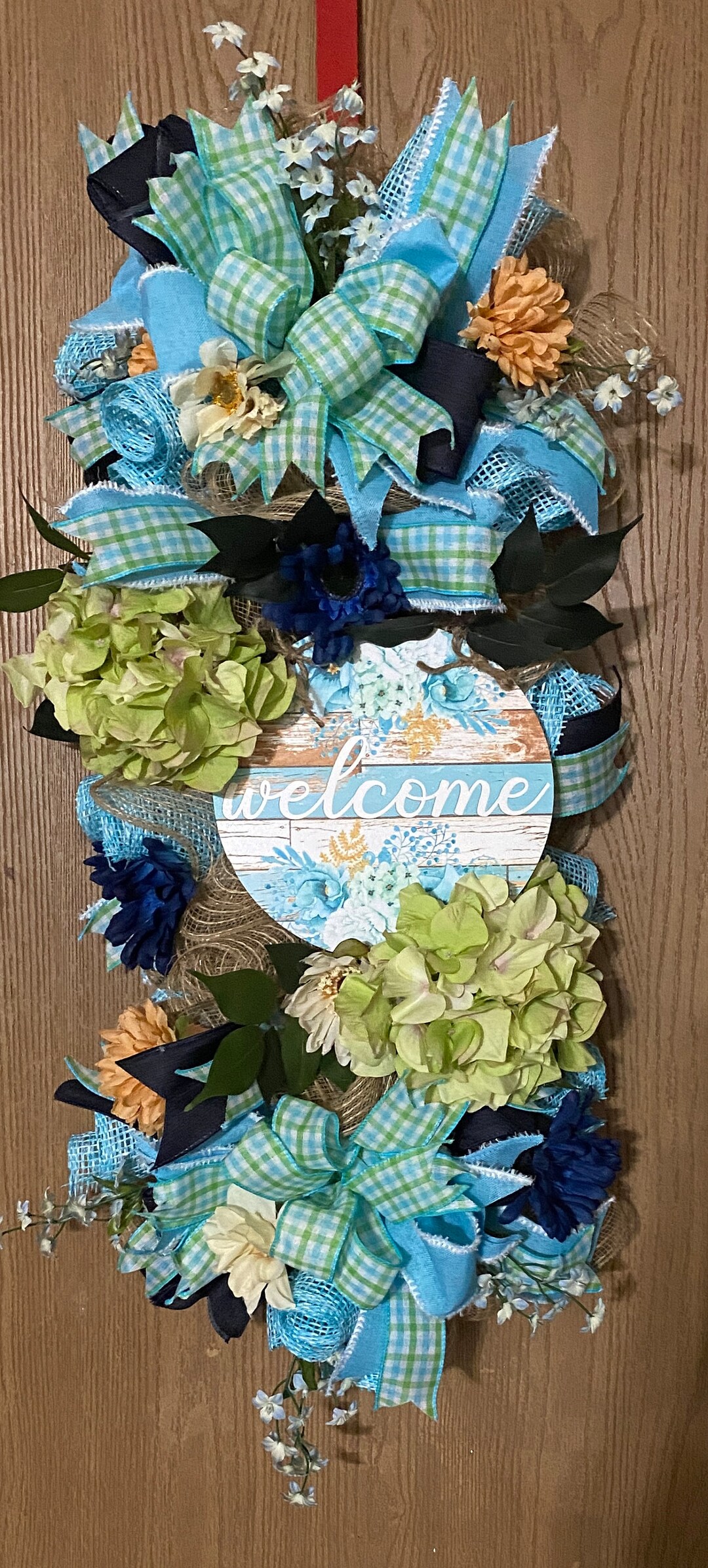 Blue Welcome Swag - Etsy