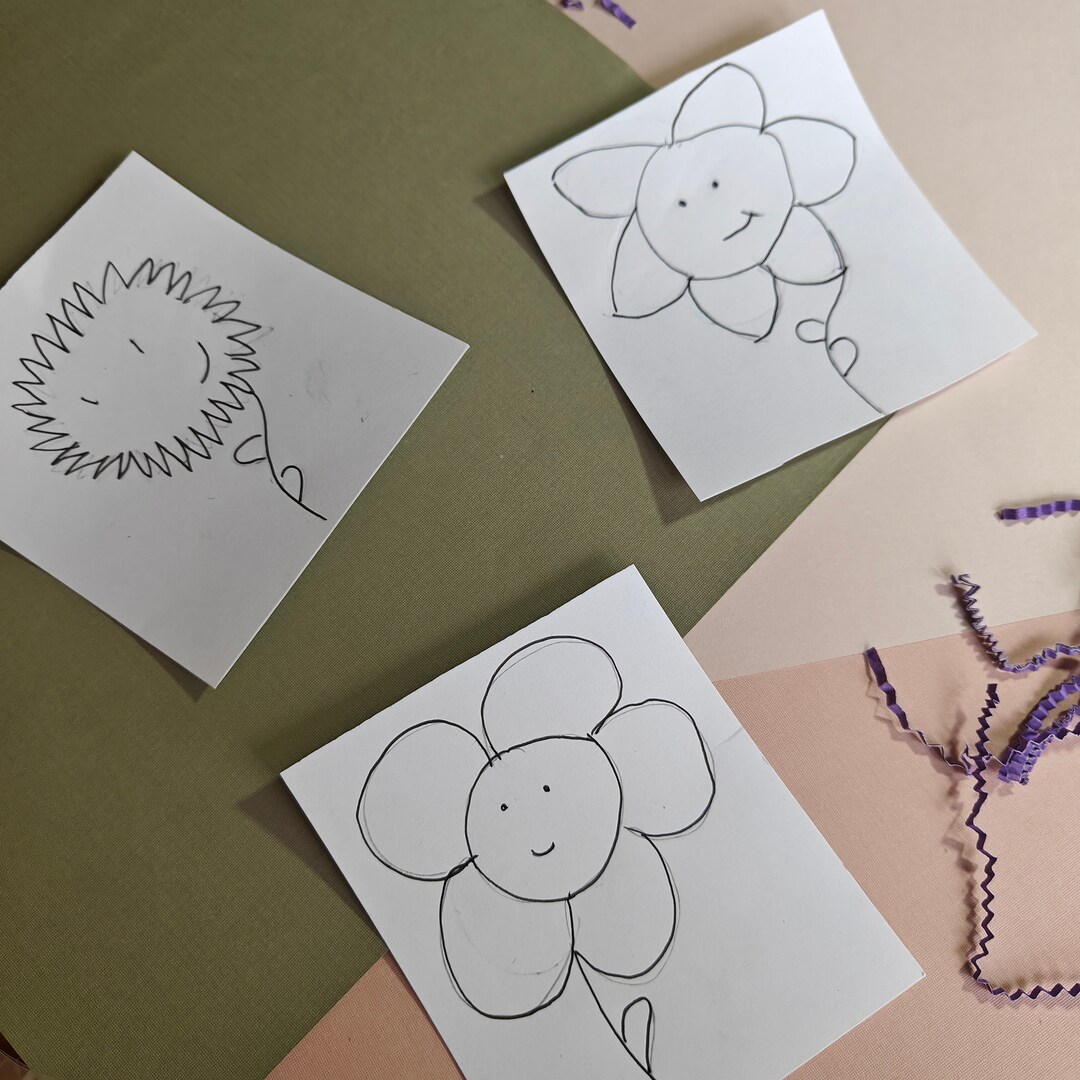 Flower Coloring Sheets Three Pack - Etsy