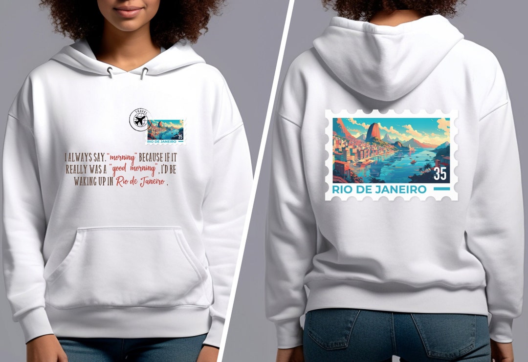 Rio Hoodie,aviation Gift, Gift for Traveler, Brazilian Gift, Cozy Gift ...
