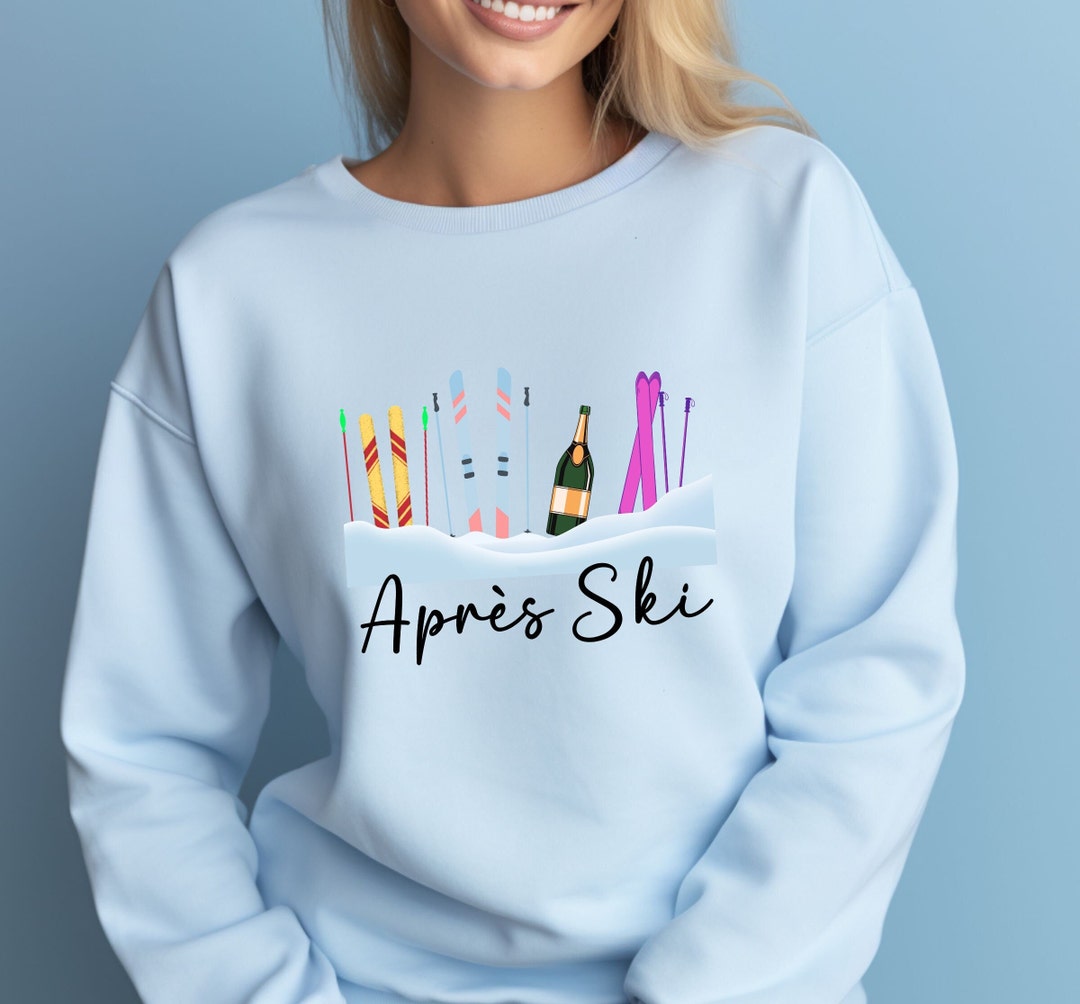 Apres Ski Sweatshirt, Apres Ski Sweater, Winter Sports Sweatshirt ...