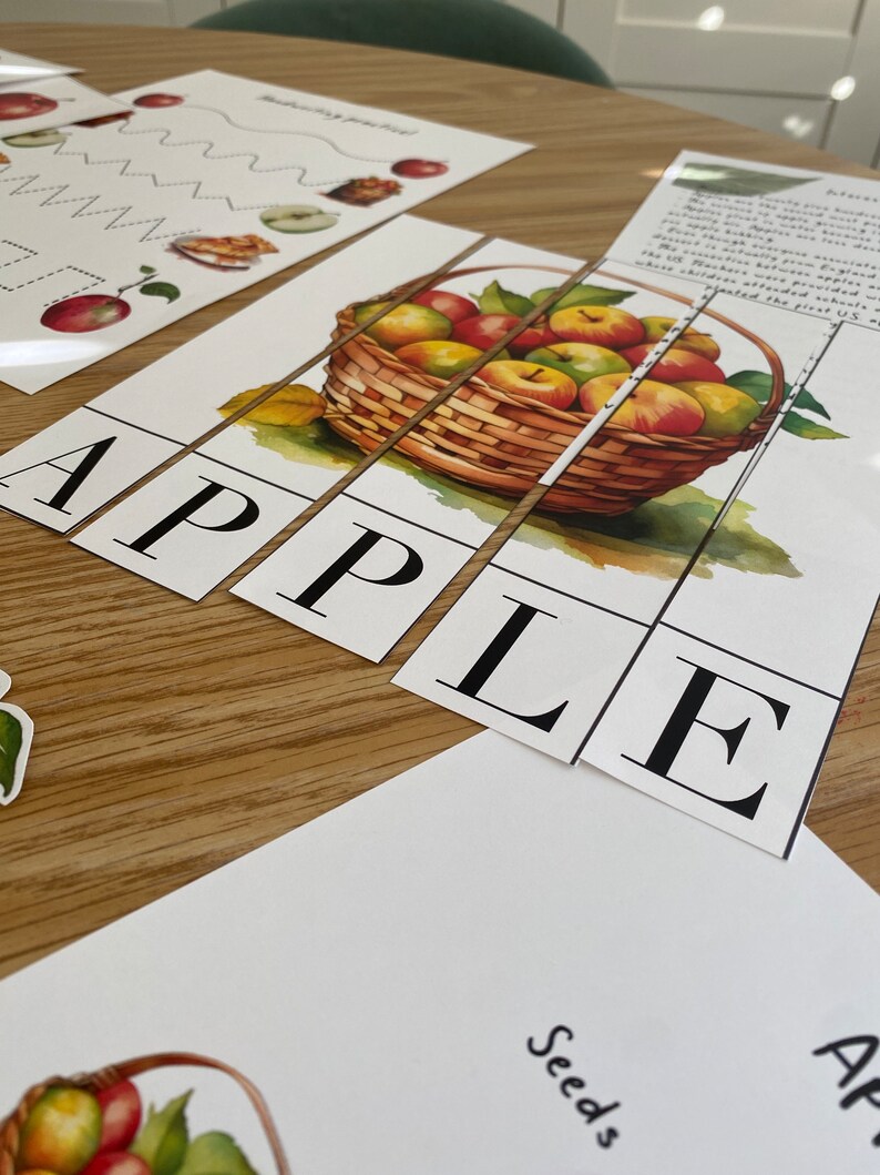 Apples Unit Study, 40 Page PDF, Morning Basket, Homeschool, Learning ...