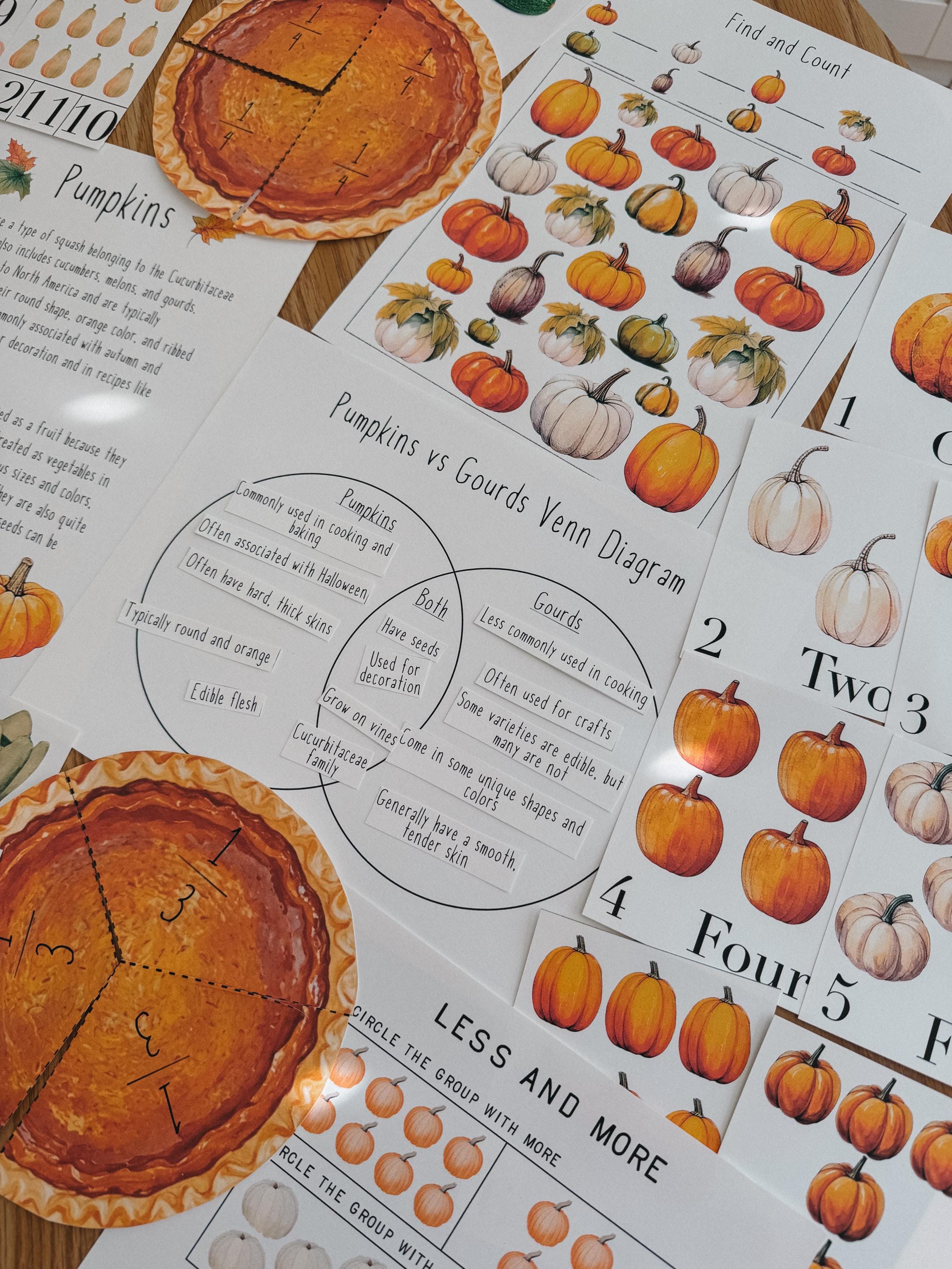 Pumpkin Unit Study, 87 Page PDF, Morning Basket, Homeschool, Learning ...