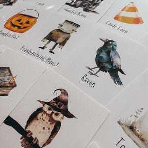 Halloween Flashcards, Homeschool, Learning Resource, Printable, Nature ...