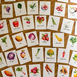 Fruit and Vegetable Flashcards, Homeschool, Learning Resource ...
