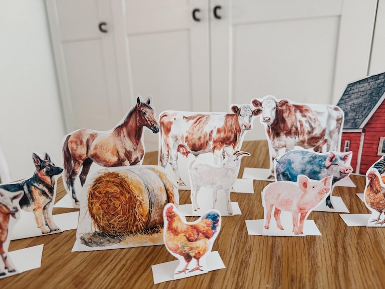 Farm Animal Paper Cutouts, Morning Basket, Homeschool, Learning ...