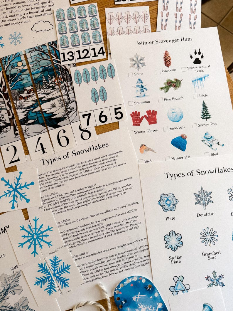 Winter Unit Study, 100 Page PDF, Morning Basket, Homeschool, Learning ...