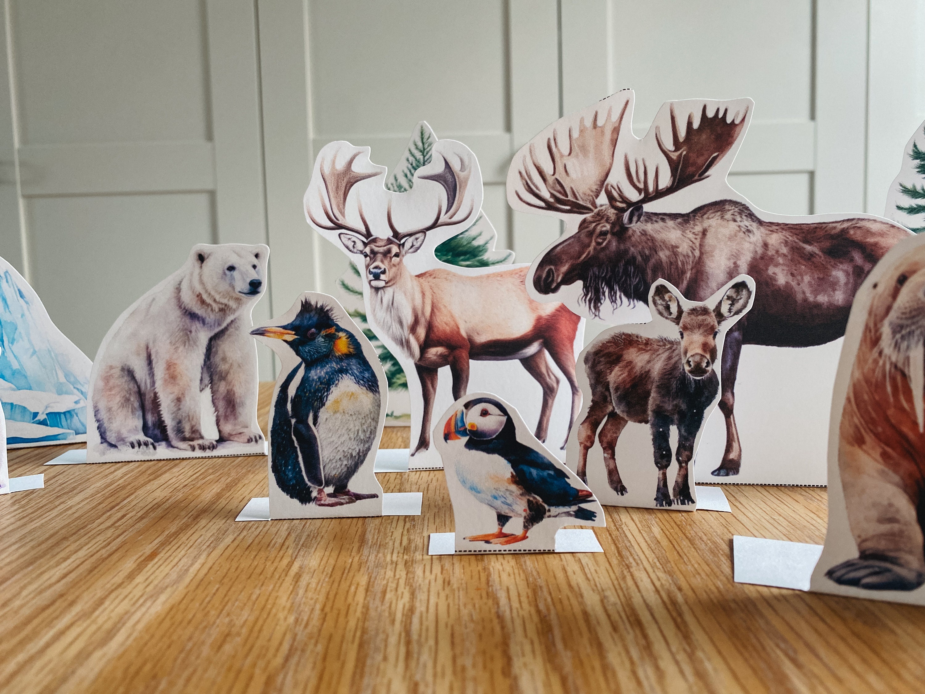 Polar Nature Scenes Paper Cutouts, Arctic, Antarctica, Homeschool ...
