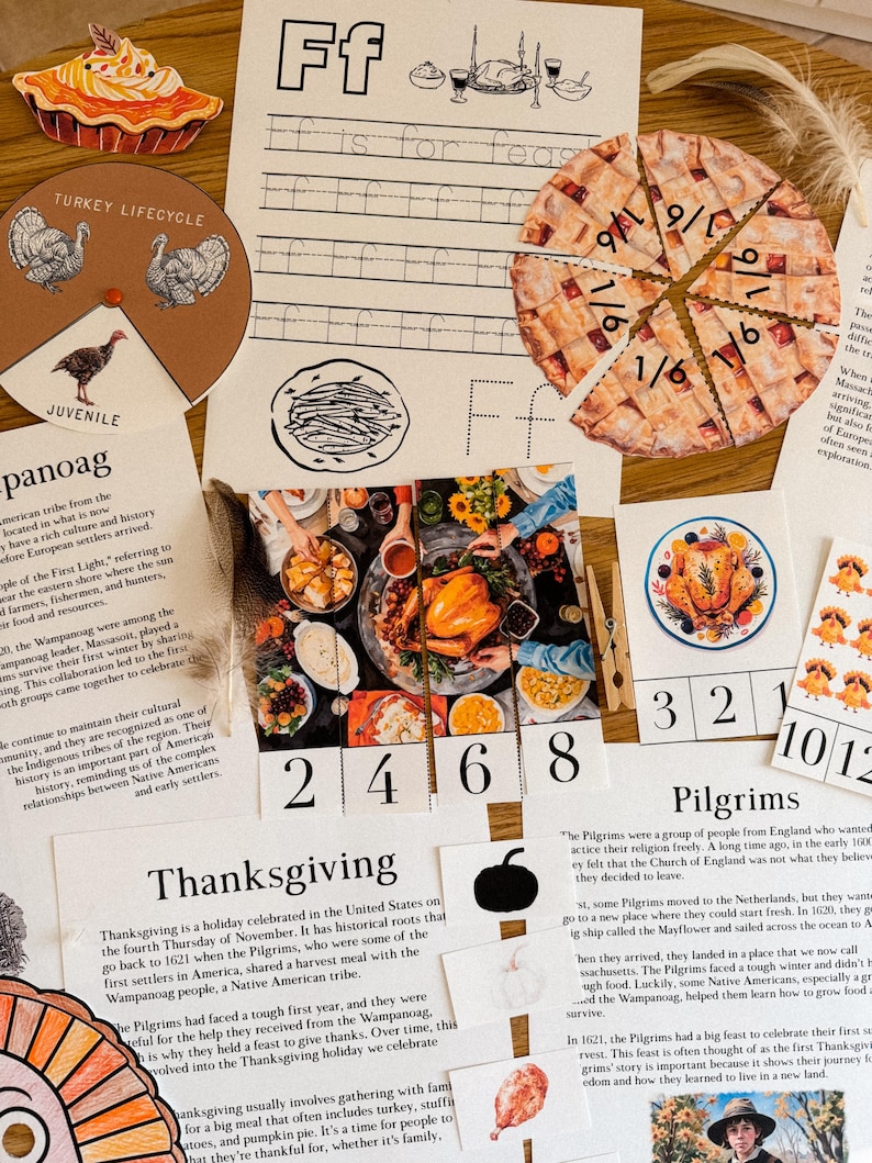 Thanksgiving Unit Study, 82 Page PDF, Morning Basket, Homeschool ...