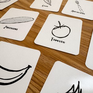Color Your Own Fruit and Vegetable Flashcards, Homeschool, Learning ...
