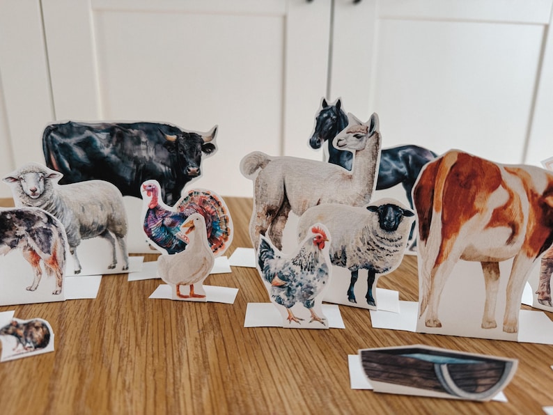 Farm Animal Paper Cutouts, Morning Basket, Homeschool, Learning ...