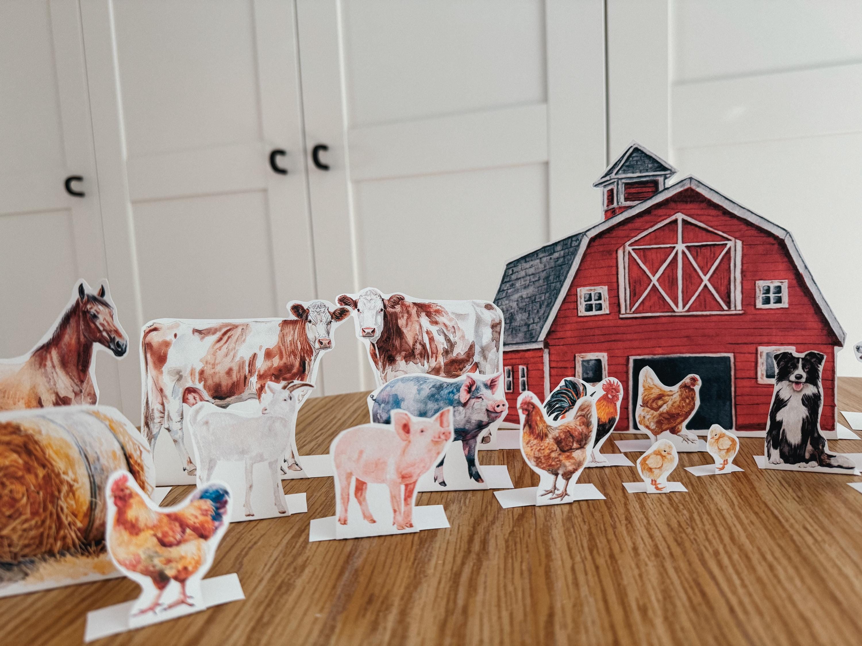 Farm Animal Paper Cutouts, Morning Basket, Homeschool, Learning ...