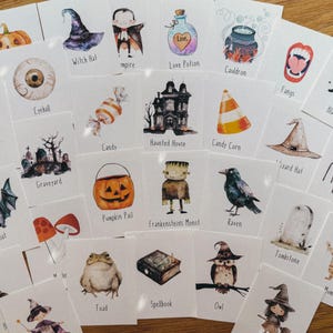 Halloween Flashcards, Homeschool, Learning Resource, Printable, Nature ...
