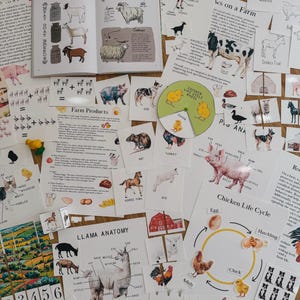 Farm Animals Unit Study, MEGA 191 Page PDF, Morning Basket, Homeschool ...