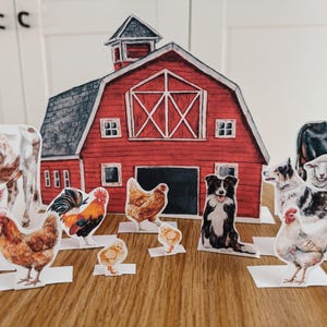 Farm Animal Paper Cutouts, Morning Basket, Homeschool, Learning ...