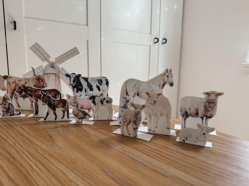 Farm Animal Paper Cutouts, Morning Basket, Homeschool, Learning ...