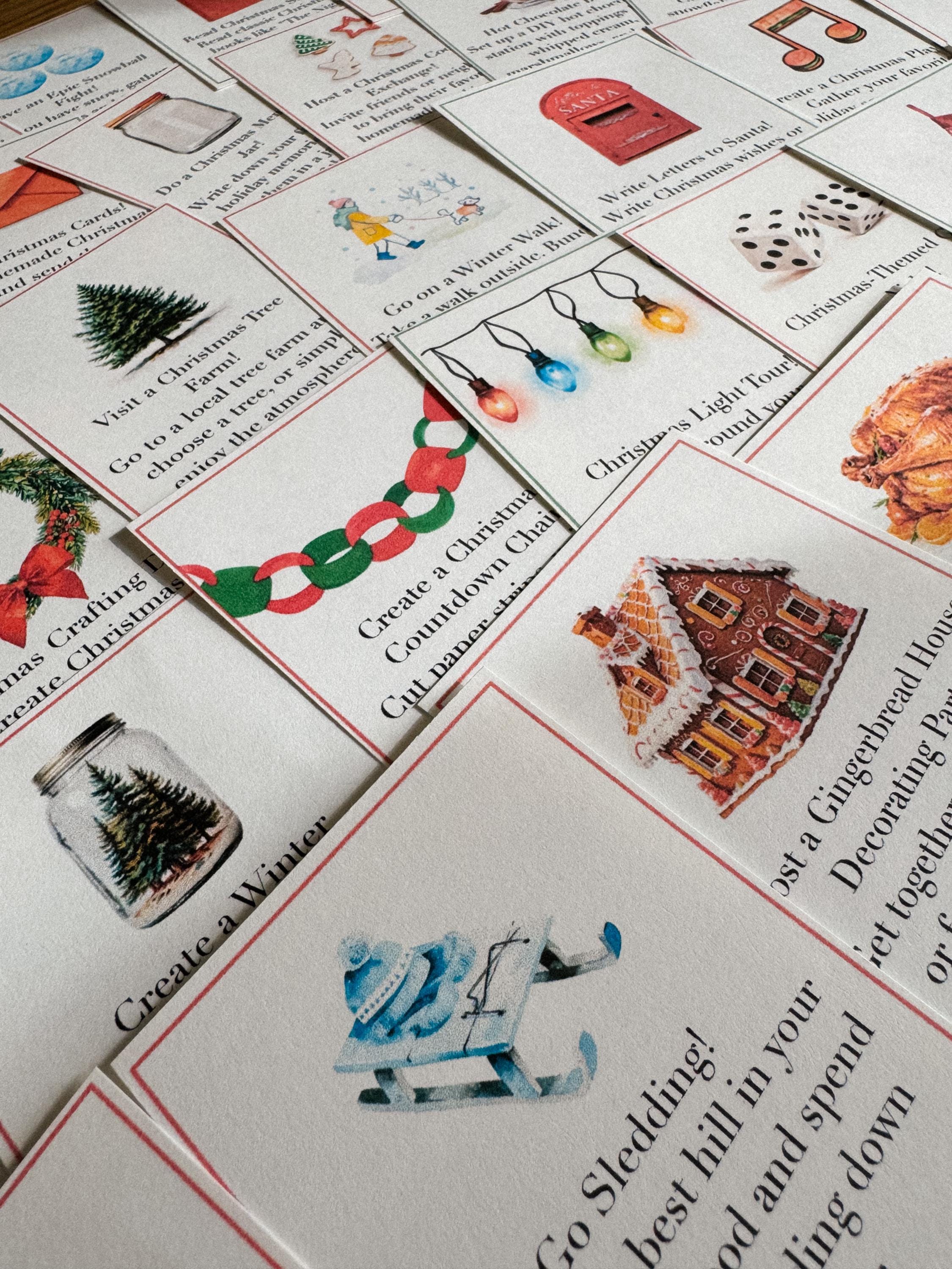 Christmas Advent Calendar Activity Cards, 42 Activities to Choose From ...