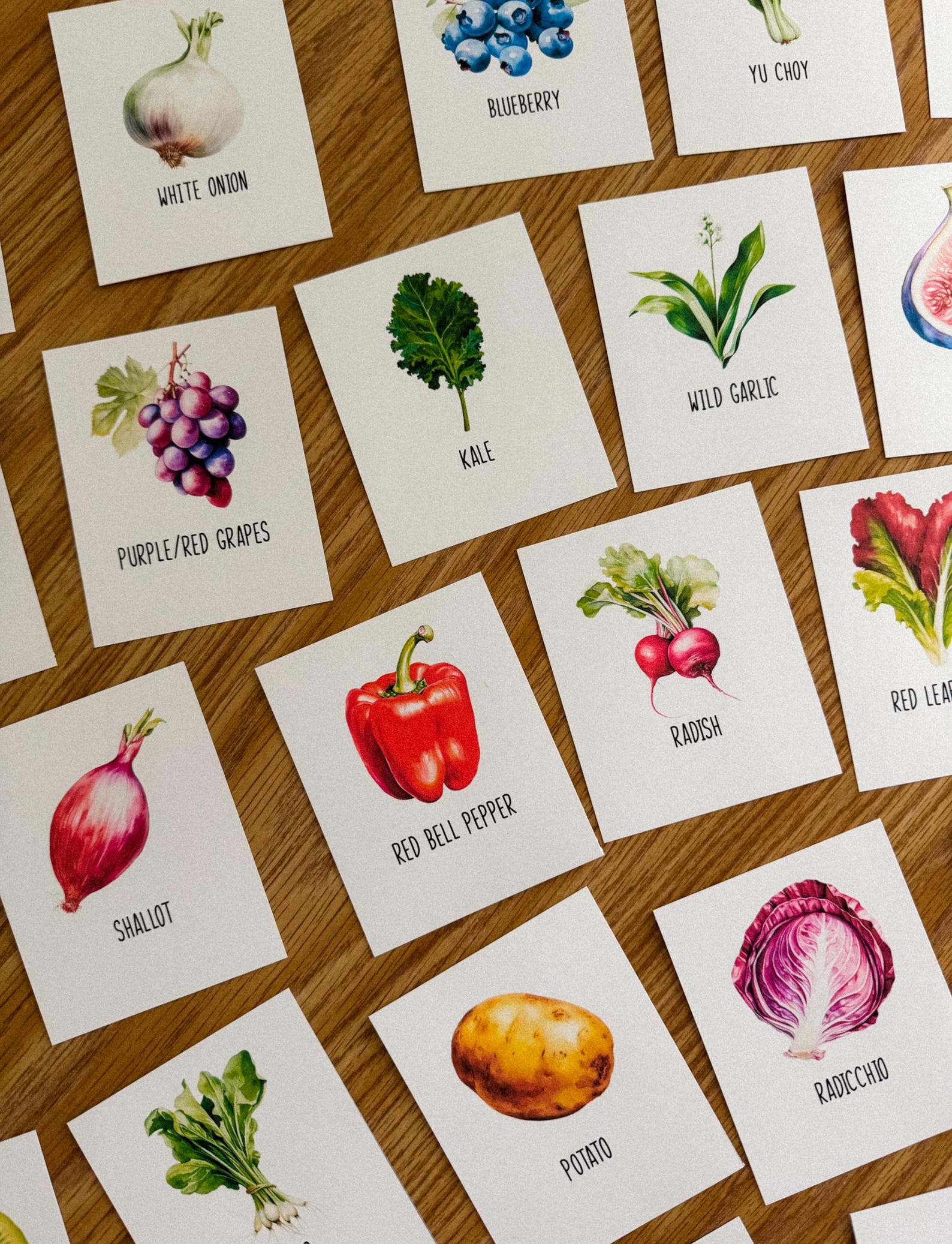 Fruit and Vegetable Flashcards, Homeschool, Learning Resource ...