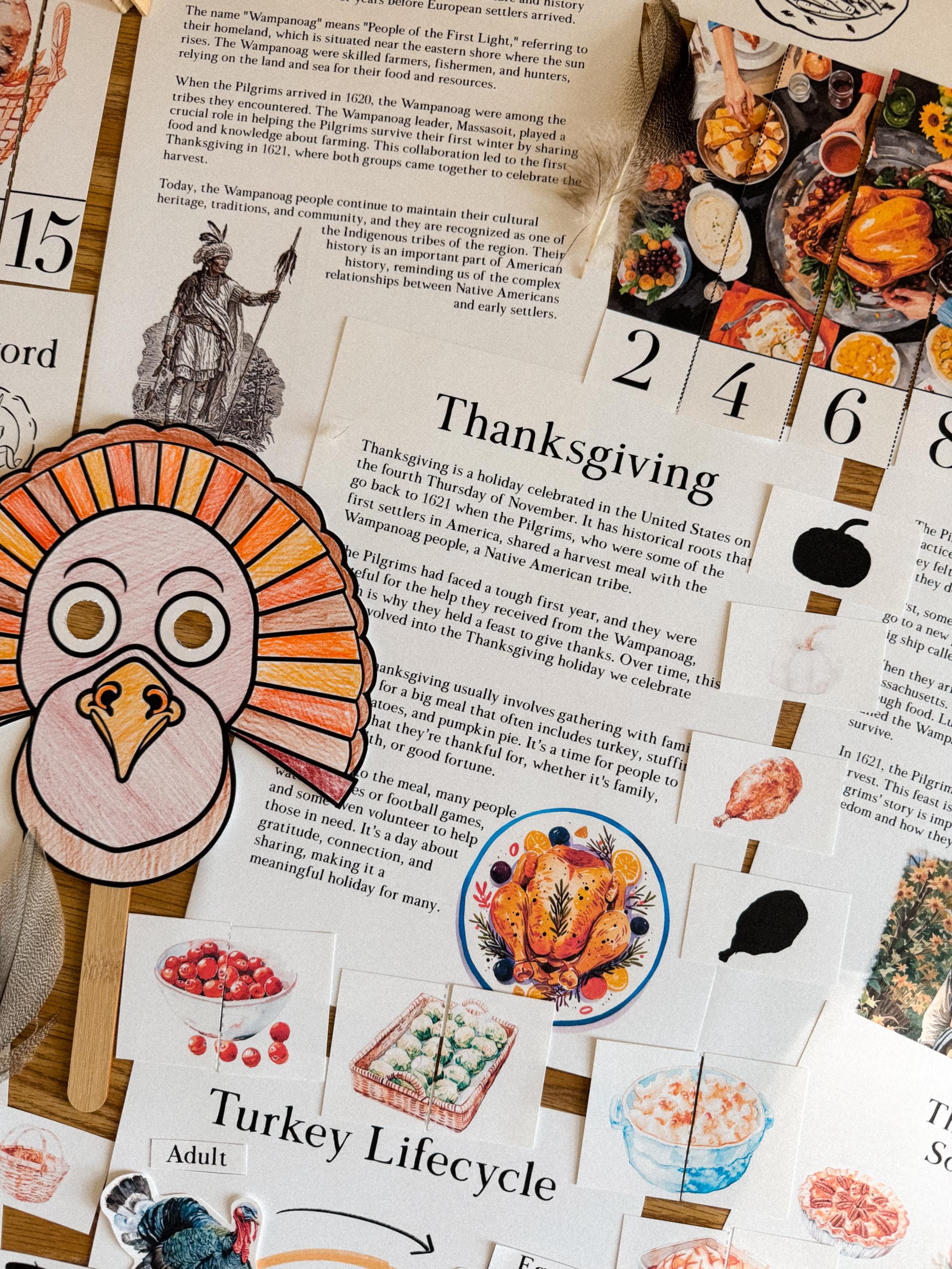 Thanksgiving Unit Study, 82 Page PDF, Morning Basket, Homeschool ...