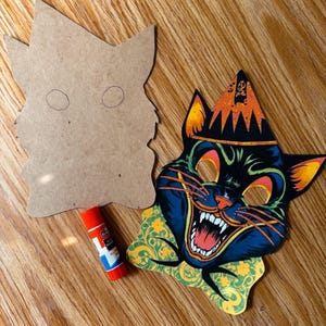 Halloween Vintage Paper Masks, Six Masks, for Parties, Games, Events ...