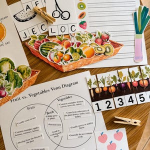 Fruit and Vegetables Unit Study, MEGA 220+ Pages, Morning Basket ...