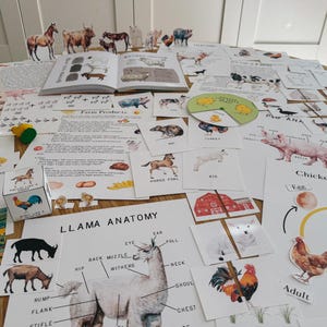 Farm Animals Unit Study, MEGA 191 Page PDF, Morning Basket, Homeschool ...