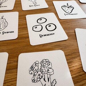 Color Your Own Fruit and Vegetable Flashcards, Homeschool, Learning ...