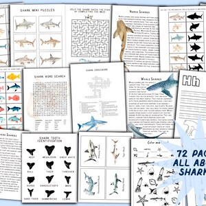 Shark Unit Study, Homeschool, Learning Resource, Printable, Nature ...