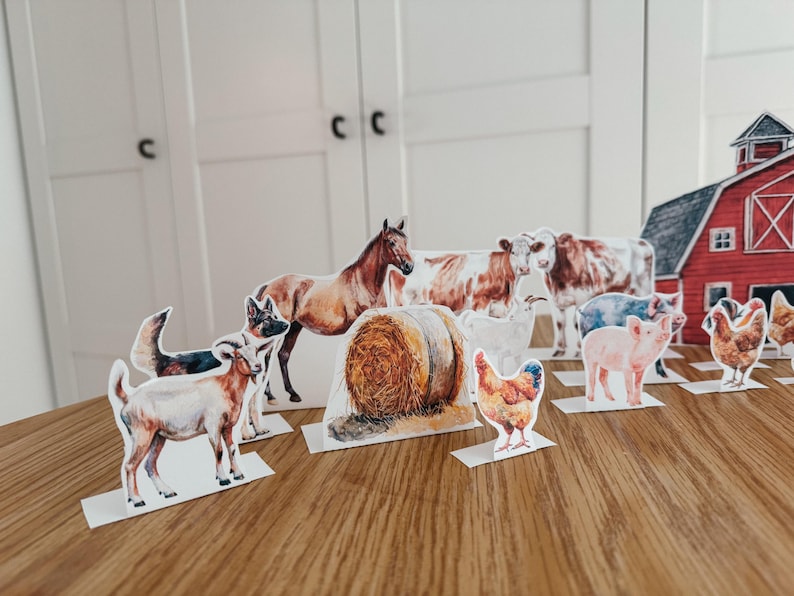 Farm Animal Paper Cutouts, Morning Basket, Homeschool, Learning ...