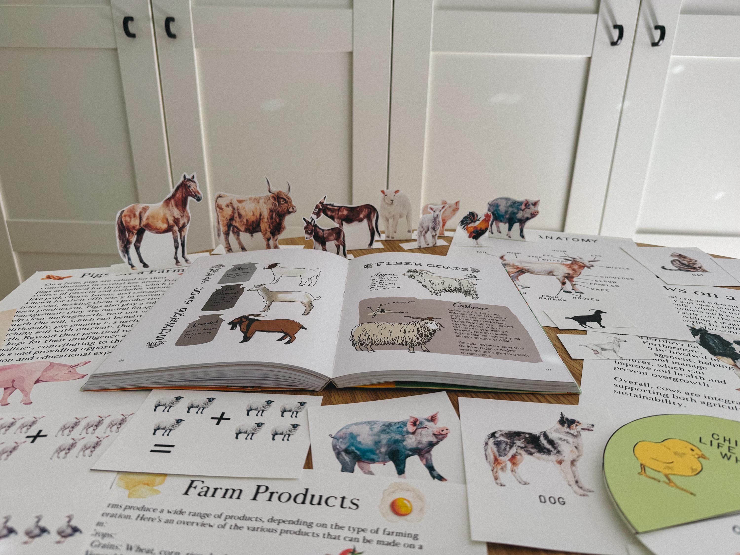Farm Animals Unit Study, MEGA 191 Page PDF, Morning Basket, Homeschool ...