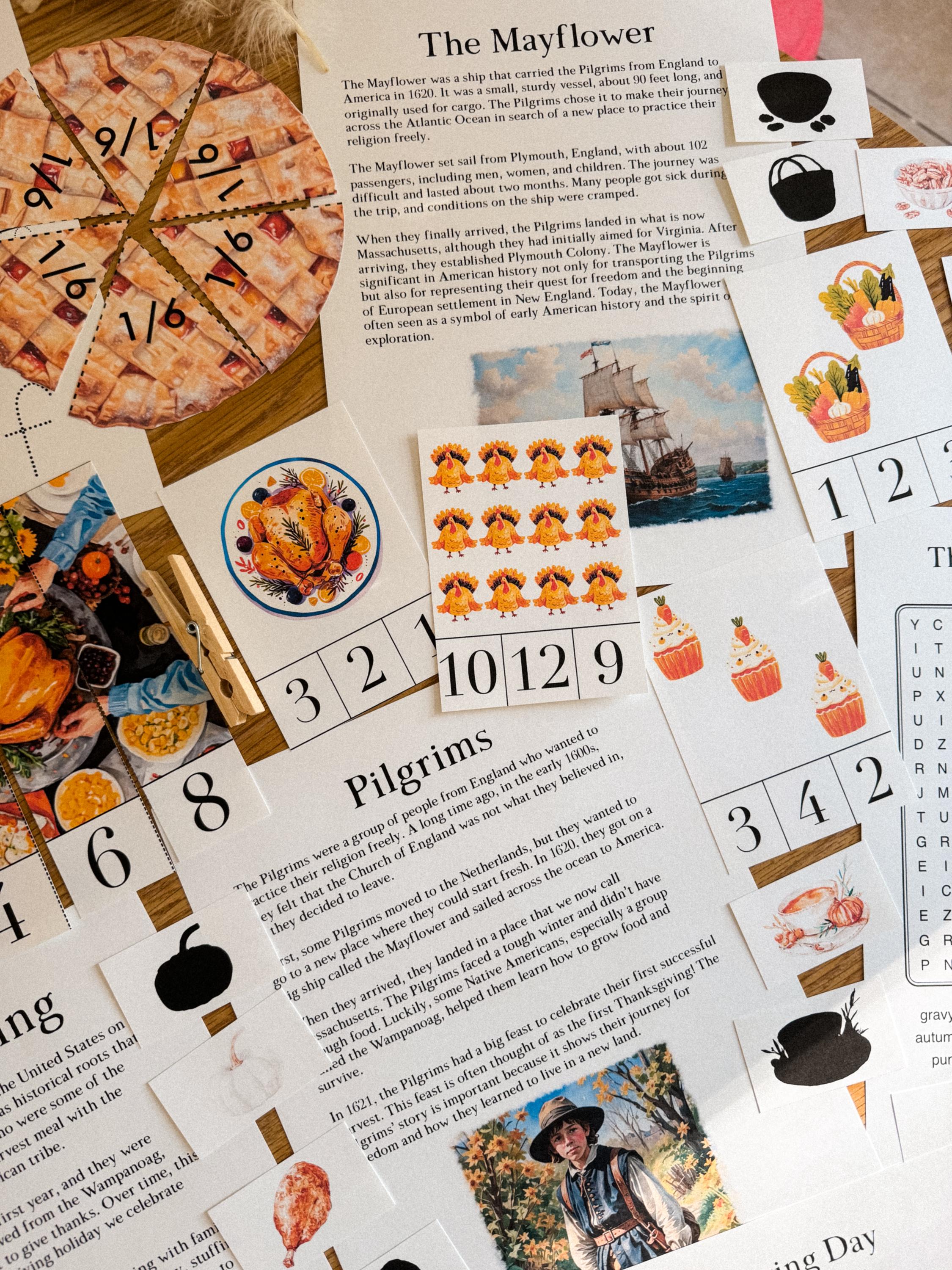 Thanksgiving Unit Study, 82 Page PDF, Morning Basket, Homeschool ...