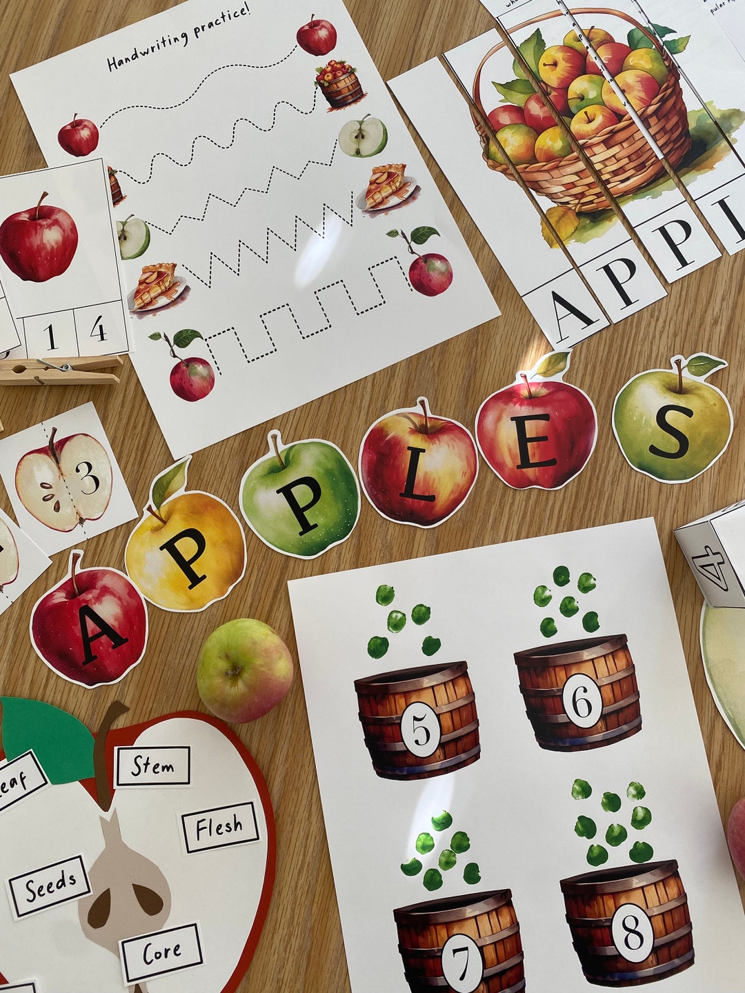 Apples Unit Study, 40 Page PDF, Morning Basket, Homeschool, Learning ...