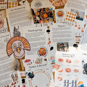 Thanksgiving Unit Study, 82 Page PDF, Morning Basket, Homeschool ...