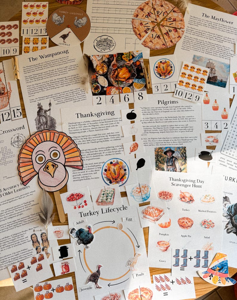 Thanksgiving Unit Study, 82 Page PDF, Morning Basket, Homeschool ...