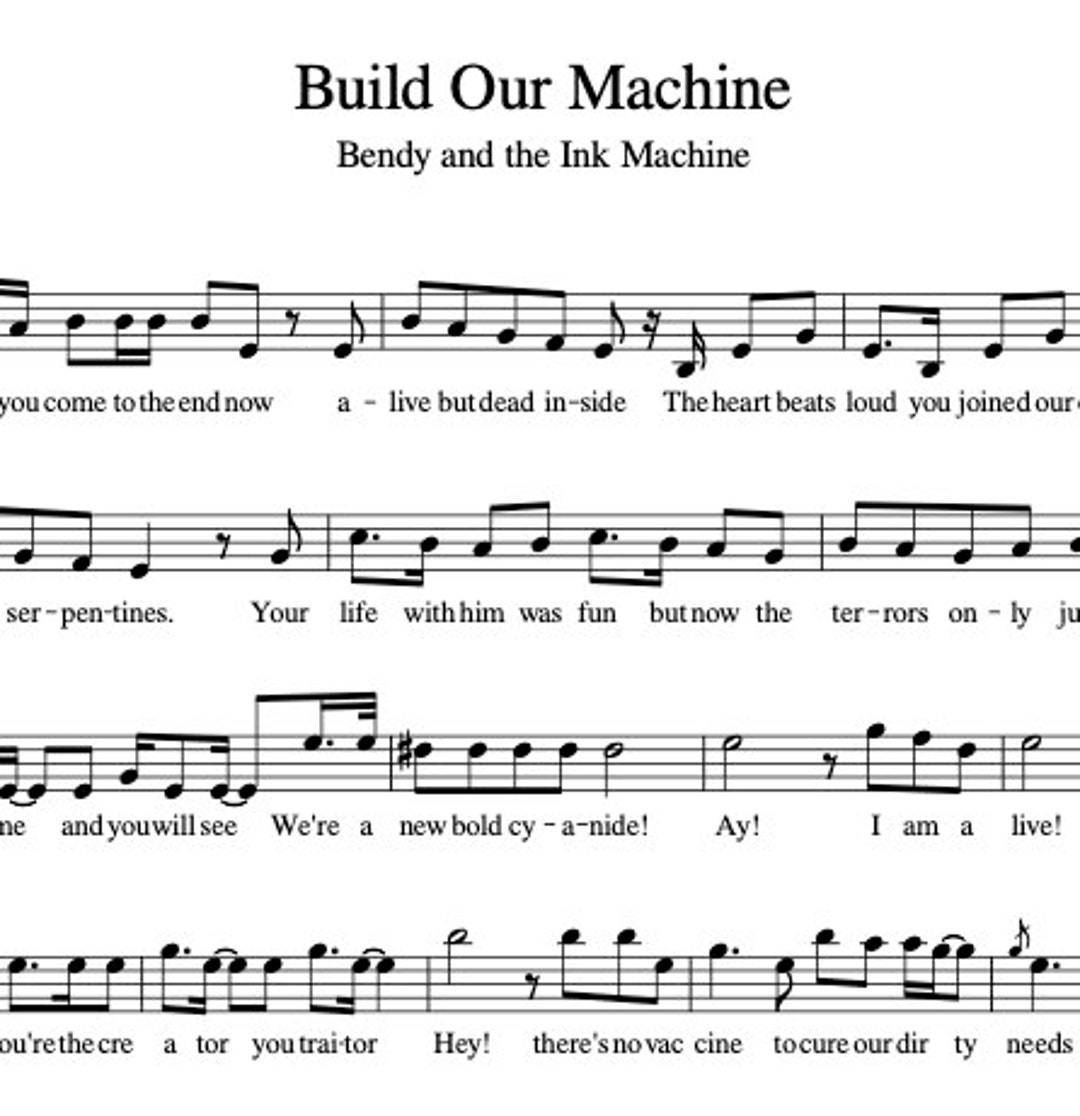 Build Our Machine (bendy and the Ink Machine) - Etsy