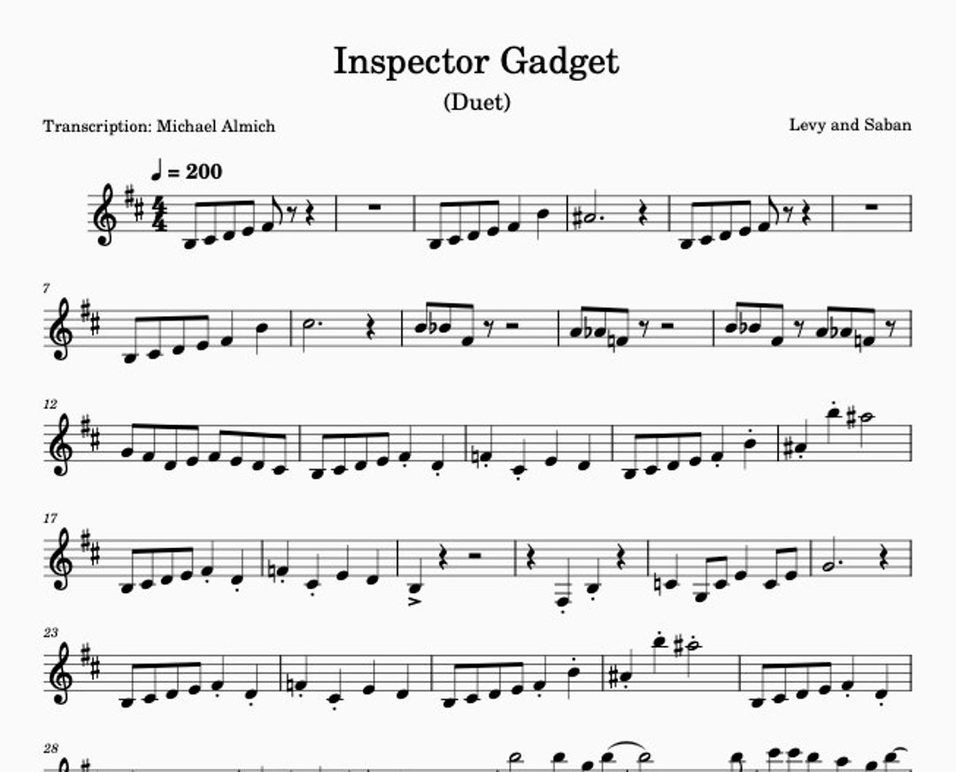 Inspector Gadget Theme Song (solo) - Etsy