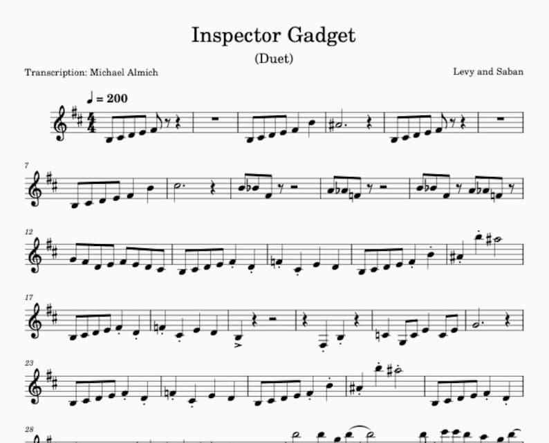 Inspector Gadget Theme Song (solo) - Etsy