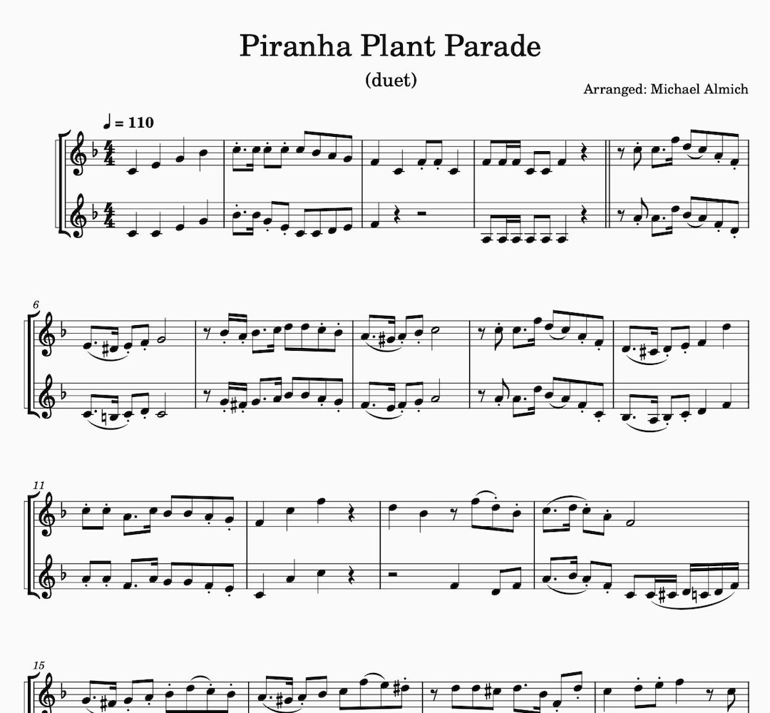 Piranha Plant Parade - Etsy