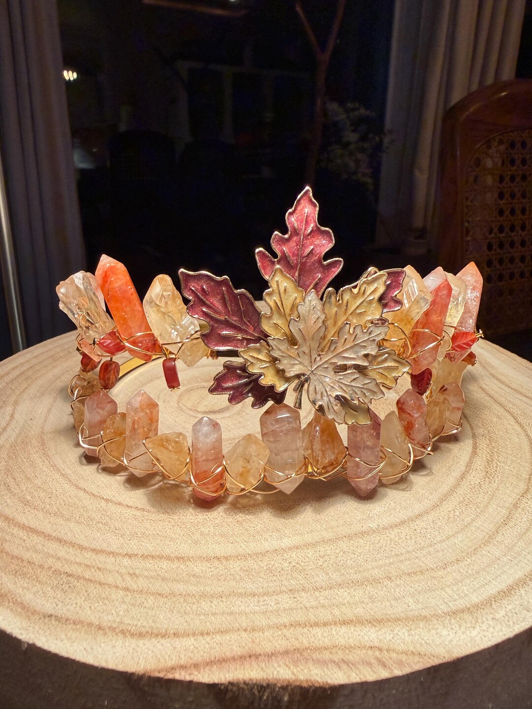 Handcrafted Crystal Crown | Genuine Gemstone Wire-wrapped Headpiece ...