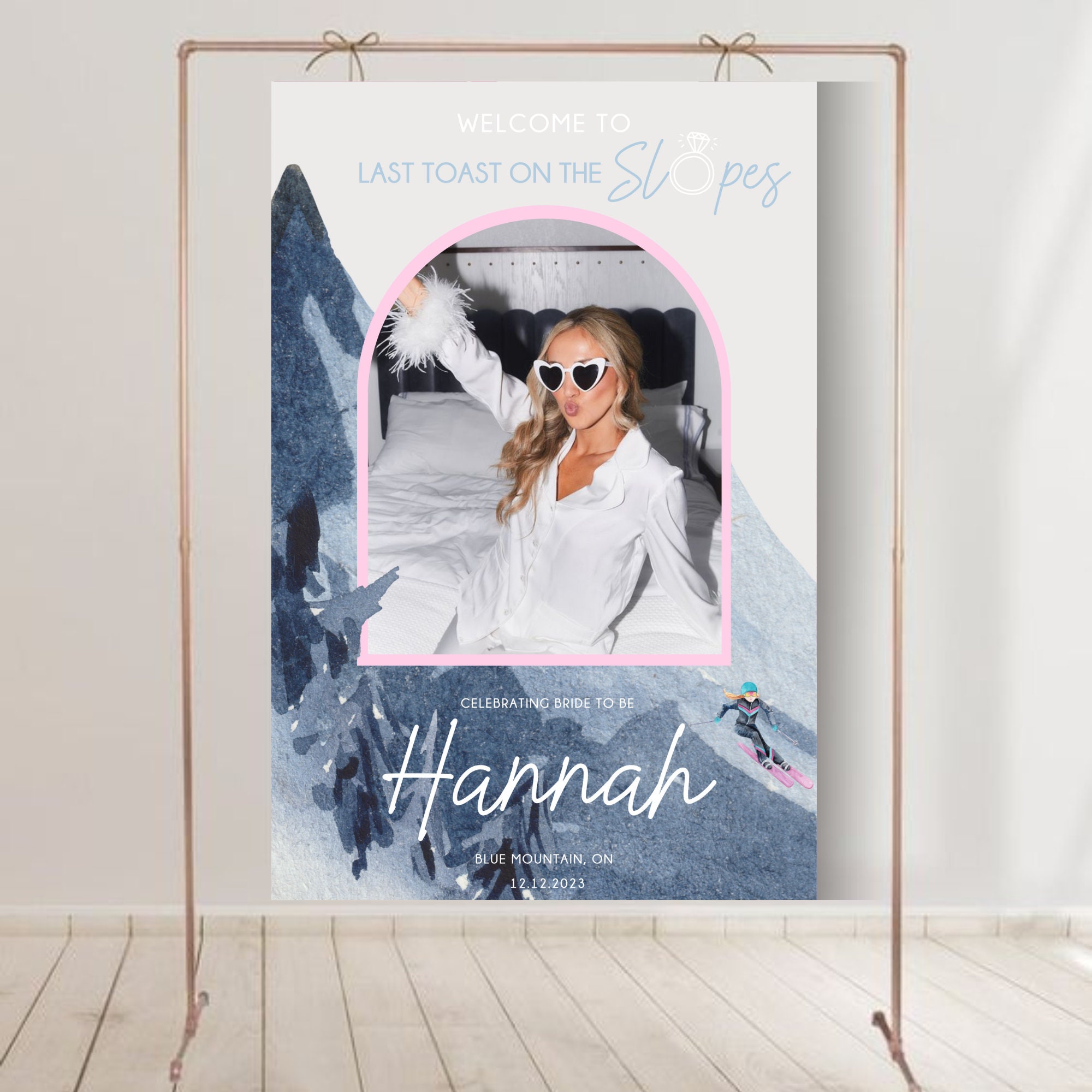 Winter Bachelorette Welcome Sign: Ski Theme (digital Download) - Etsy