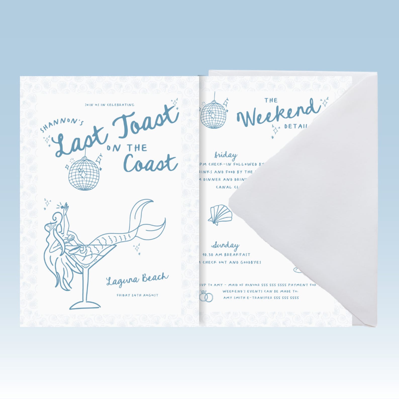 Last Toast on the Coast Invitation Coastal Hen Party Digital Invitation ...