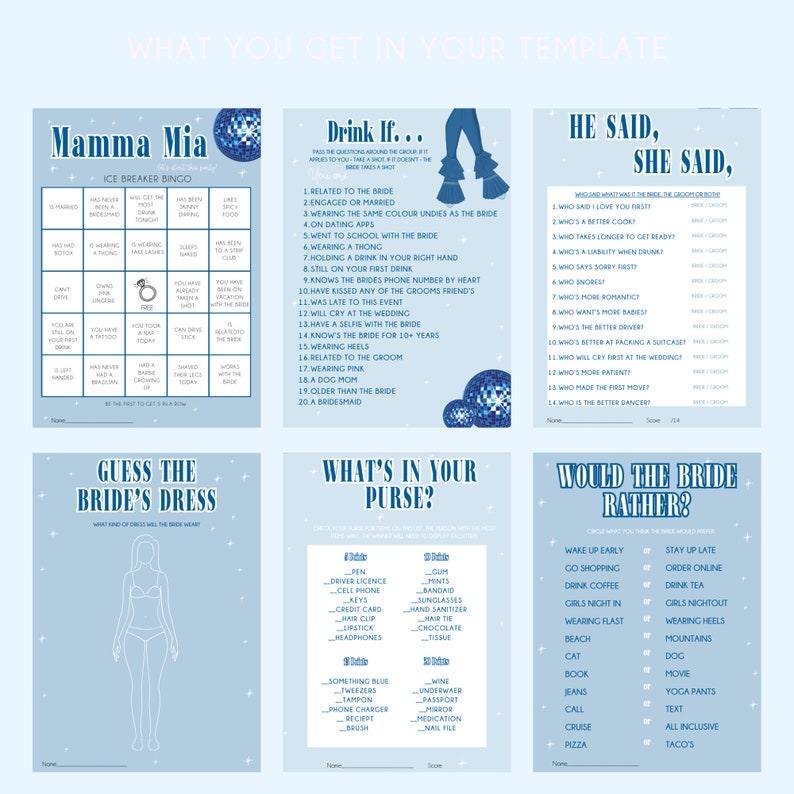 Mamma Mia Bachelorette Games Mamma Mia Themed Bachelorette Bachelorette ...
