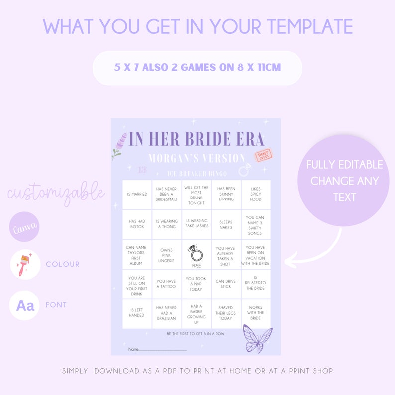 In Her Bride Era Game | Bachelorette Games | Bachelorette Themed | in ...