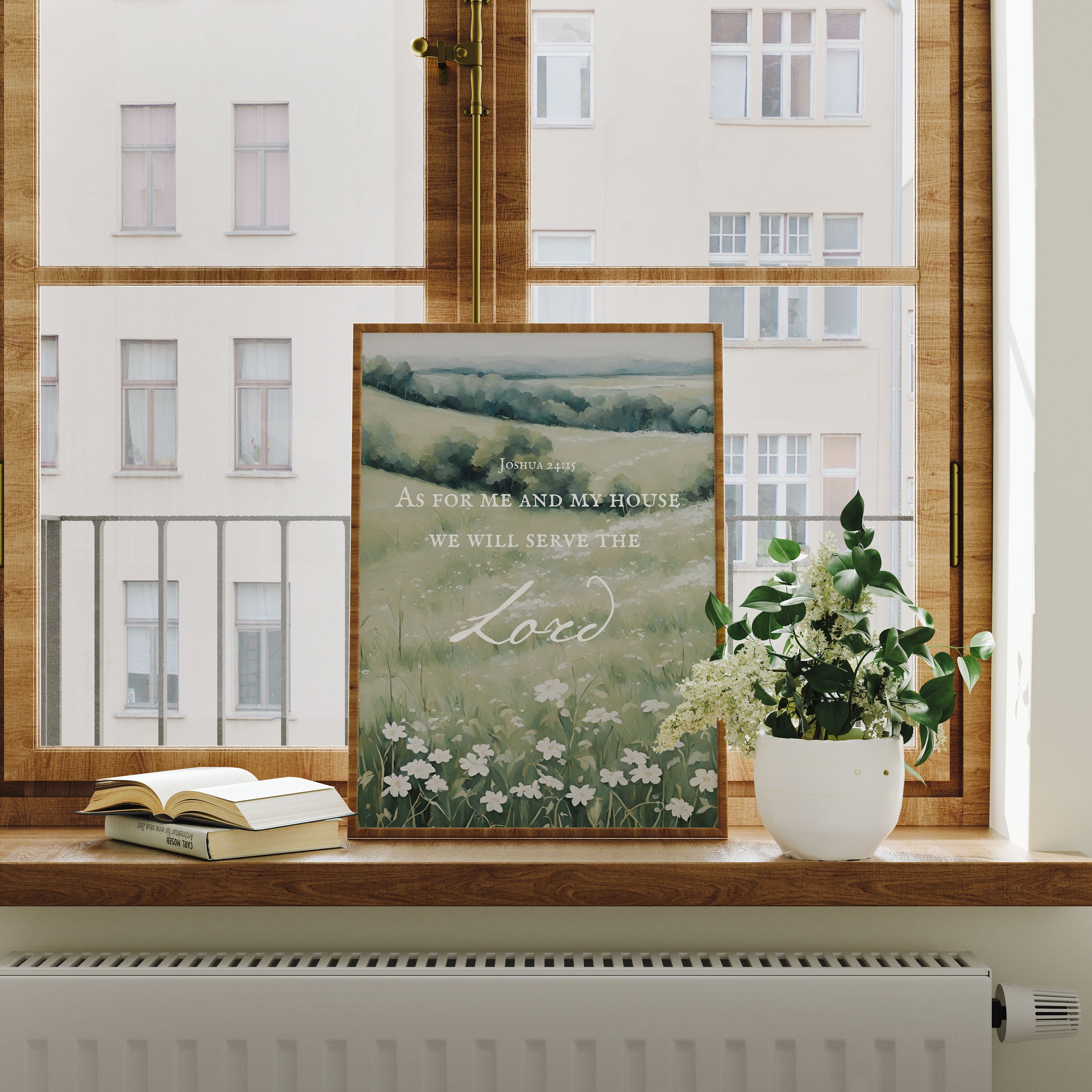 Christian Wall Art Printable, as for Me and My House We Will Serve the ...