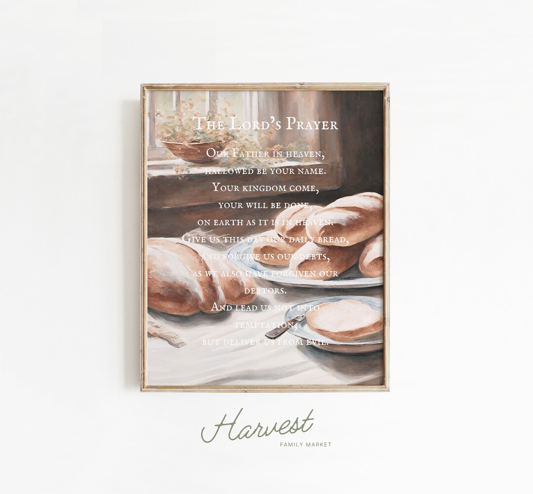The Lord's Prayer Wall Art Bible Verse Art, Homemaker Prayer, Christian ...