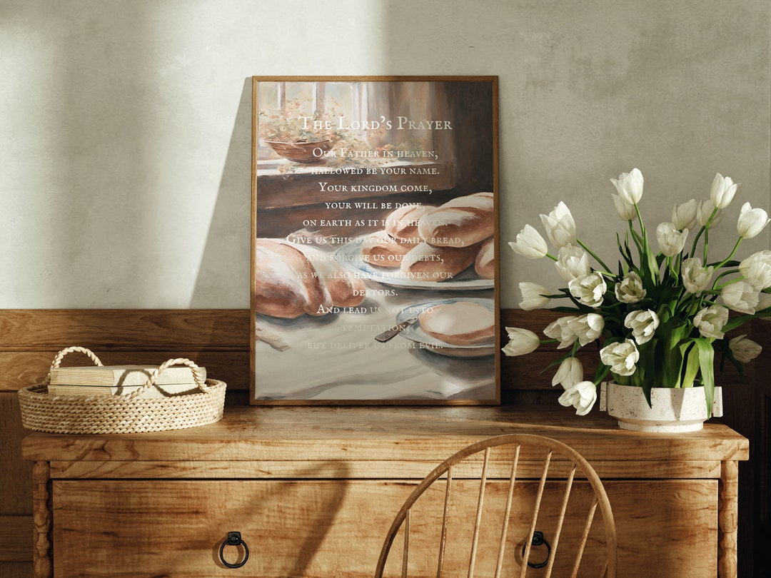 Christian Wall Art Printable, the Lord's Prayer Wall Art, Bible Verse ...