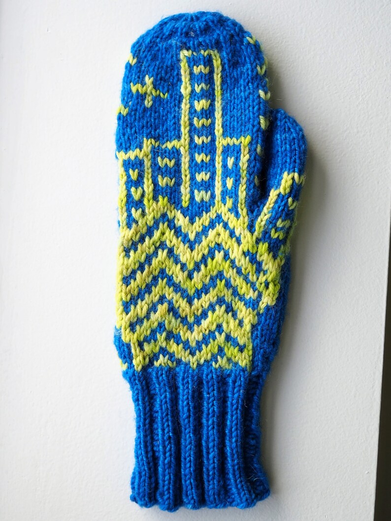 PDF PATTERN - Rude Crosswalk Mittens Knitting Pattern With FREE Custom ...