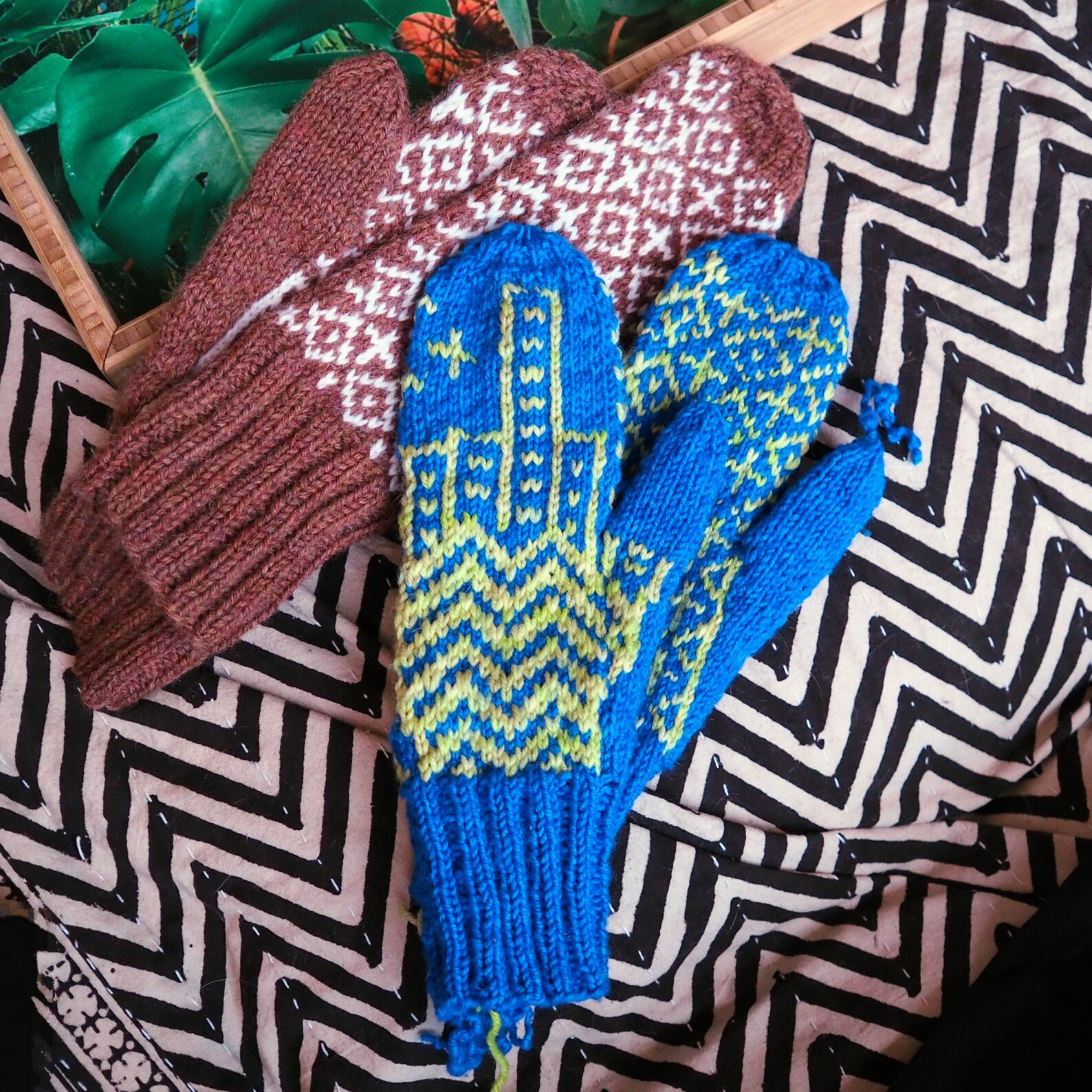 PDF PATTERN - Rude Crosswalk Mittens Knitting Pattern With FREE Custom ...